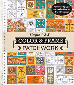 color & frame - patchwork (adult coloring book)