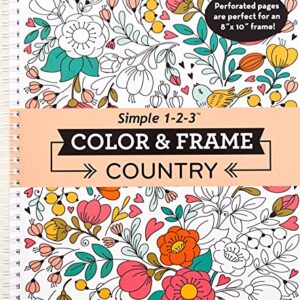 Color & Frame - Country (Adult Coloring Book)