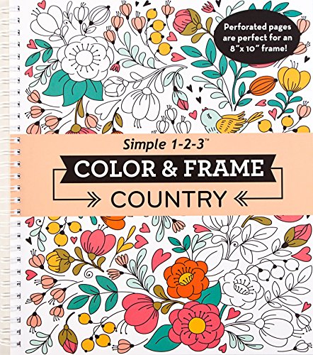 Color & Frame - Country (Adult Coloring Book)