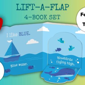 4 Pack Babies Love Learning Lift-a-Flap Boxed Set: First Words, Animals, Colors, and Things That Go (Chunky Lift a Flap)