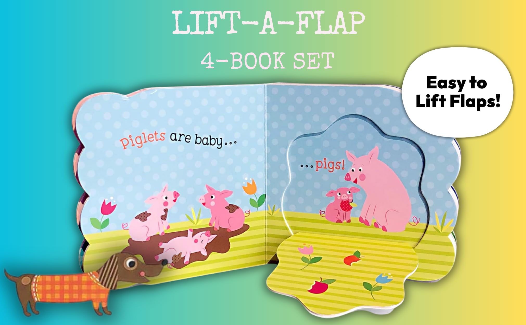 4 Pack Babies Love Learning Lift-a-Flap Boxed Set: First Words, Animals, Colors, and Things That Go (Chunky Lift a Flap)