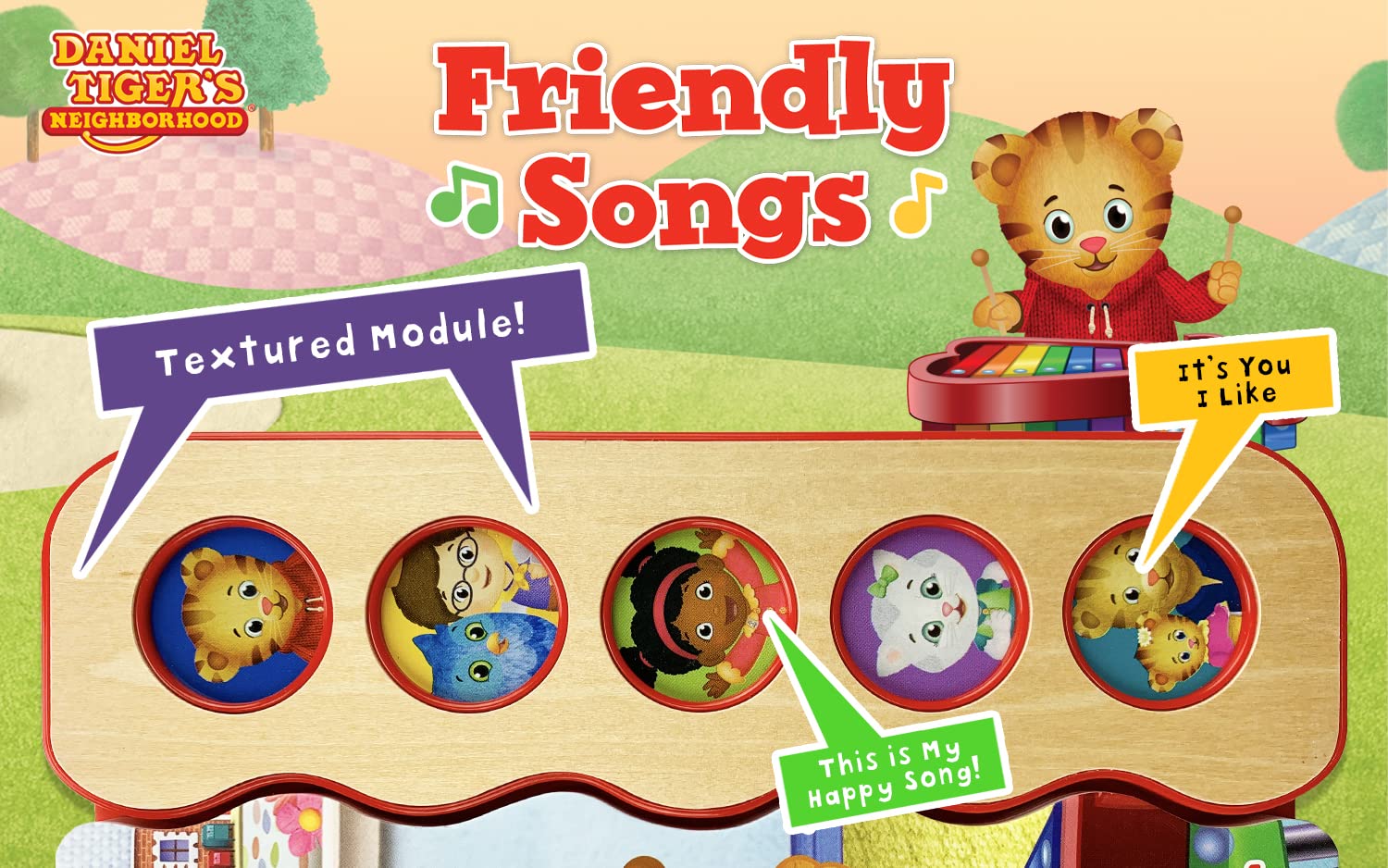 Daniel Tiger Friendly Songs: Children's 5-Button Song Book - Sing and Read with Daniel Tiger and Friends (5 Button Early Bird Song Book)