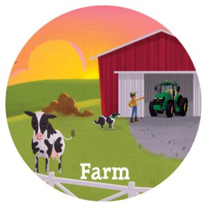 John Deere Kids Farm Friends Lift-a-Flap Board Book - Busy Tractor Helps Its Friends on the Farm