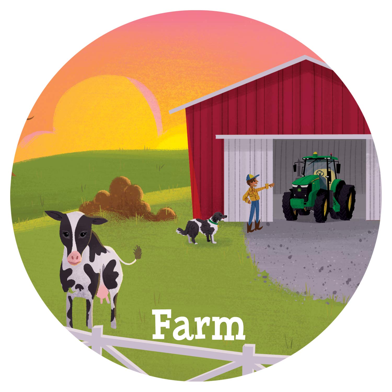 John Deere Kids Farm Friends Lift-a-Flap Board Book - Busy Tractor Helps Its Friends on the Farm