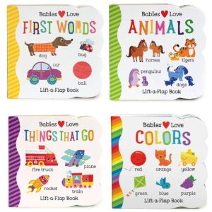 4 Pack Babies Love Learning Lift-a-Flap Boxed Set: First Words, Animals, Colors, and Things That Go (Chunky Lift a Flap)