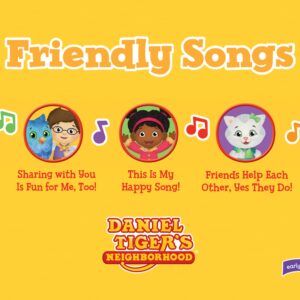 Daniel Tiger Friendly Songs: Children's 5-Button Song Book - Sing and Read with Daniel Tiger and Friends (5 Button Early Bird Song Book)