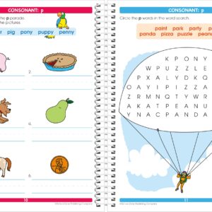 School Zone - Big Spelling 1-3 Workbook - 320 Spiral Pages, Ages 6 to 9, 1st Grade, 2nd Grade, 3rd Grade, Letter Sounds, Consonants, Puzzles, and More (Big Spiral Bound Workbooks)