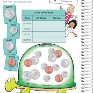 School Zone - Big Second Grade Workbook - 320 Spiral Pages, Ages 7 to 8, 2nd Grade, Word Problems, Reading Comprehension, Phonics, Math, Science, and More (Big Spiral Bound Workbooks)