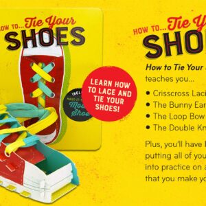 2-Pack How To... Board Books - How to Tie Your Shoes & How To Tell Time, Interactive Educational Bundled Set, Ages 3-9