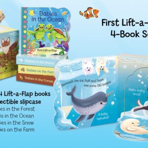 Animal Babies Lift-a-Flap Boxed Gift Set 4-Pack: Babies on the Farm, Babies in the Forest, Babies in the Snow, Babies in the Ocean (Chunky Lift a Flap)