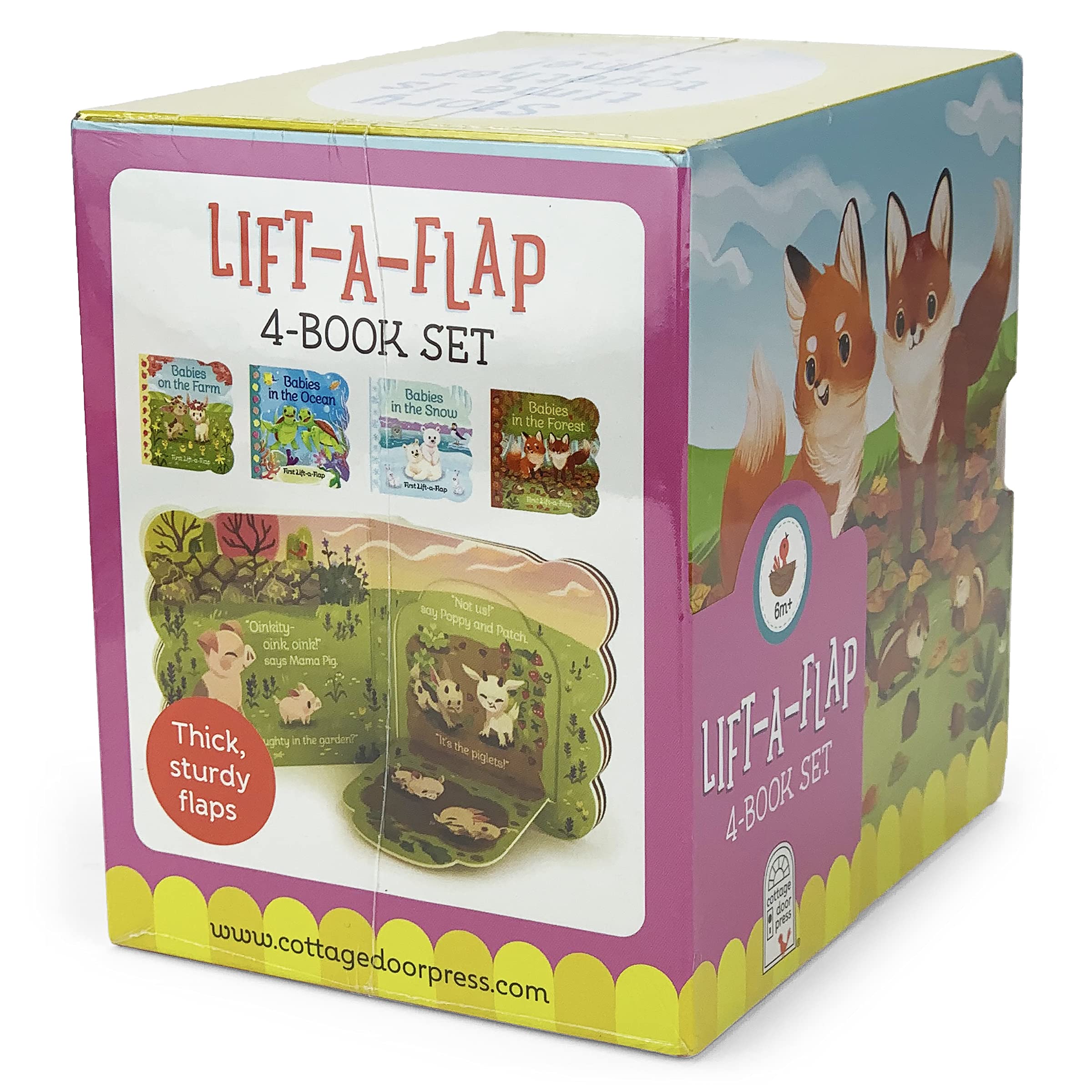 Animal Babies Lift-a-Flap Boxed Gift Set 4-Pack: Babies on the Farm, Babies in the Forest, Babies in the Snow, Babies in the Ocean (Chunky Lift a Flap)