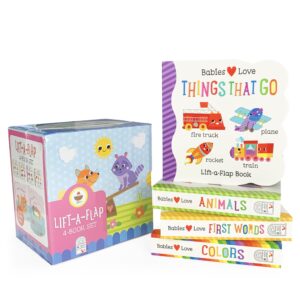 4 pack babies love learning lift-a-flap boxed set: first words, animals, colors, and things that go (chunky lift a flap)