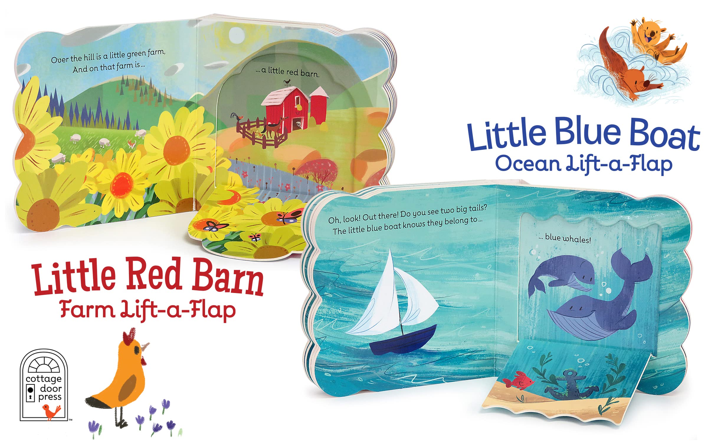 Nature Friends Lift-a-Flap Boxed Set 4-Pack: Little Red Barn, Little Blue Boat, Little Green Frog, and Little Yellow Bee (Chunky Lift a Flap)