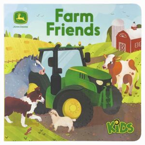 john deere kids farm friends lift-a-flap board book - busy tractor helps its friends on the farm