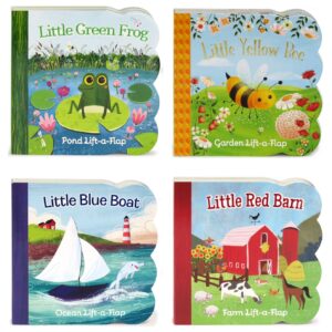 Nature Friends Lift-a-Flap Boxed Set 4-Pack: Little Red Barn, Little Blue Boat, Little Green Frog, and Little Yellow Bee (Chunky Lift a Flap)