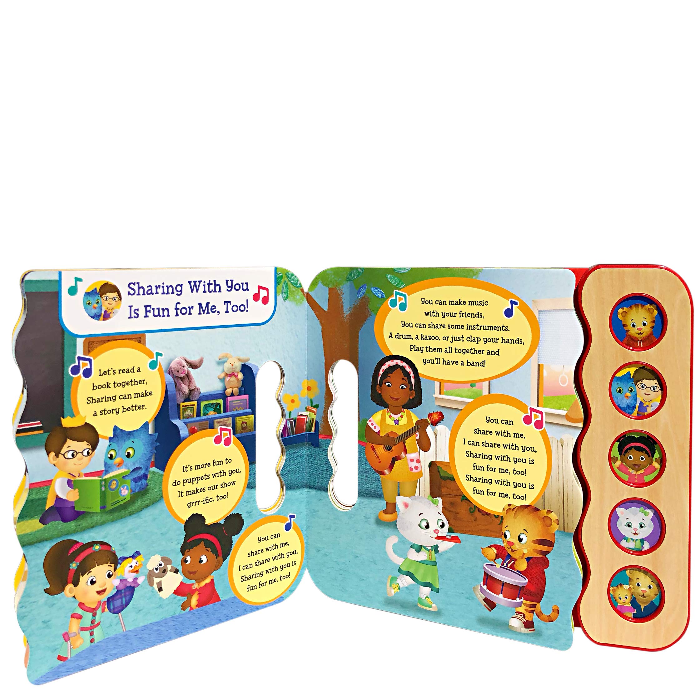 Daniel Tiger Friendly Songs: Children's 5-Button Song Book - Sing and Read with Daniel Tiger and Friends (5 Button Early Bird Song Book)