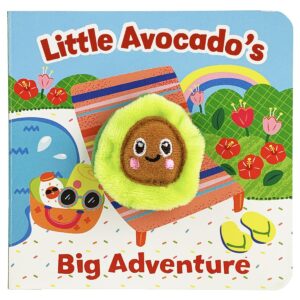 little avocado's big adventure finger puppet board book, ages 1-4