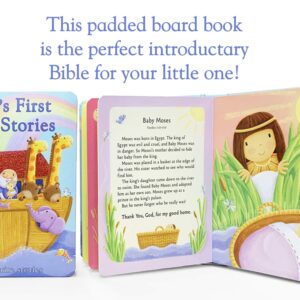 Baby's First Bible Stories Padded Board Book - Gift for Easter, Christmas, Communions, Newborns, Birthdays, Beginner Bible (Little Sunbeams)