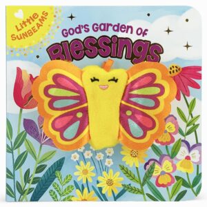 god's garden of blessings - finger puppet board book for easter basket stuffer, christmas, baptisms, birthdays ages 0-4 (little sunbeams)