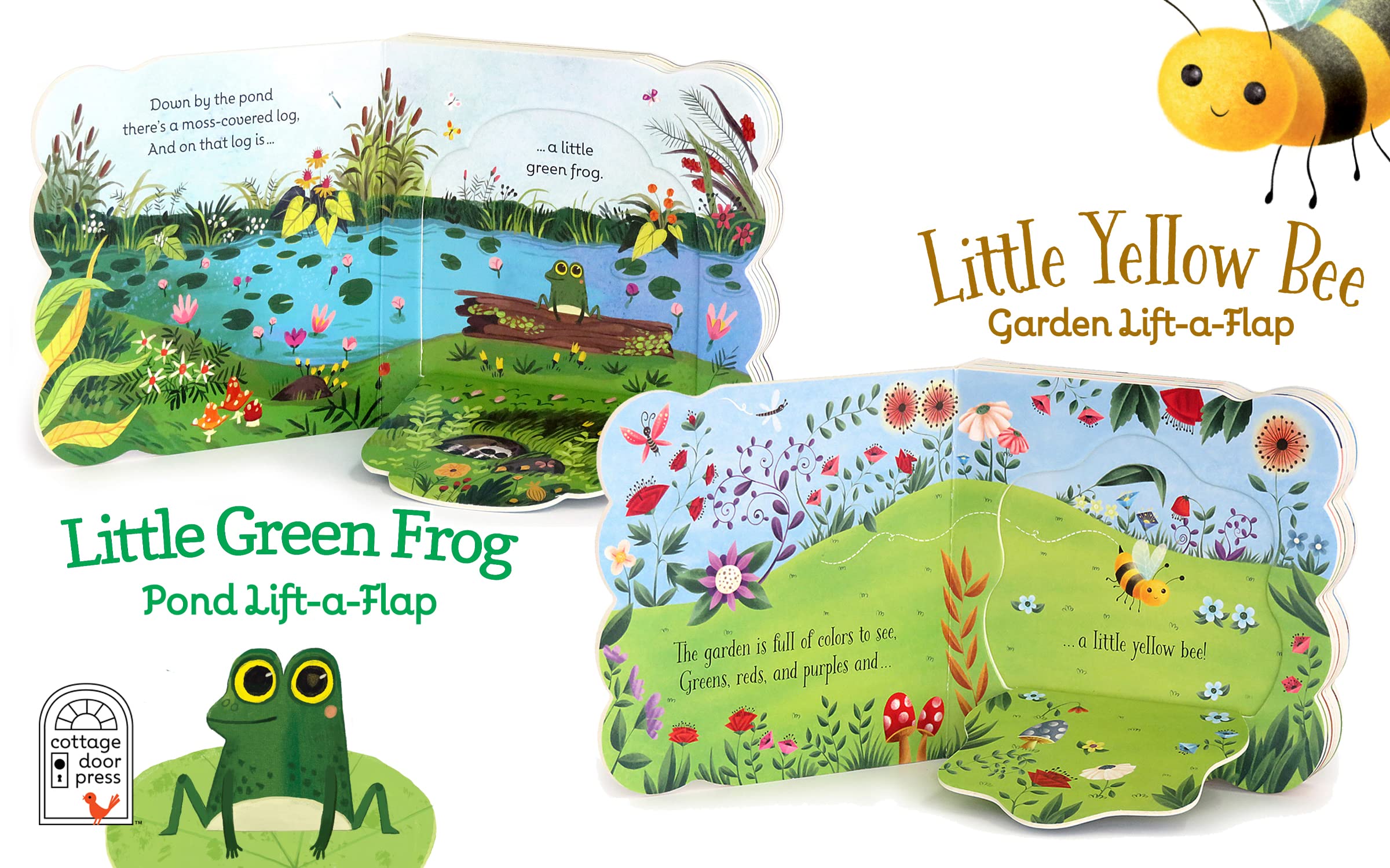 Nature Friends Lift-a-Flap Boxed Set 4-Pack: Little Red Barn, Little Blue Boat, Little Green Frog, and Little Yellow Bee (Chunky Lift a Flap)