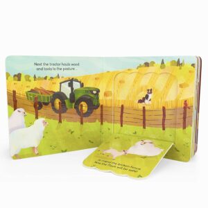 John Deere Kids Farm Friends Lift-a-Flap Board Book - Busy Tractor Helps Its Friends on the Farm