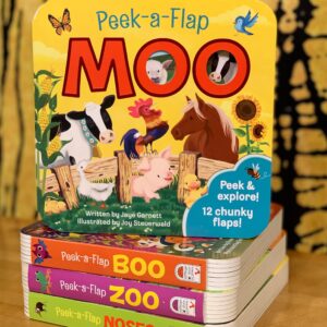 Moo: Peek-a-Flap Children's Board Book