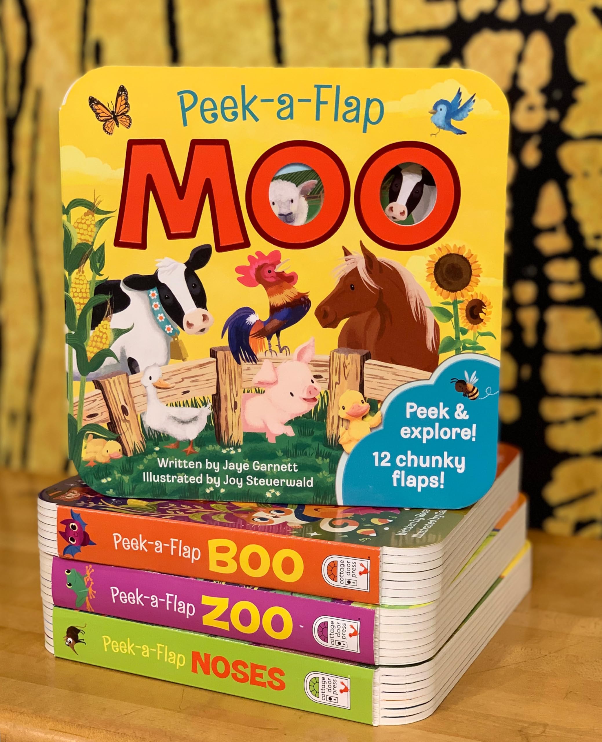 Moo: Peek-a-Flap Children's Board Book