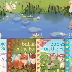 Animal Babies Lift-a-Flap Boxed Gift Set 4-Pack: Babies on the Farm, Babies in the Forest, Babies in the Snow, Babies in the Ocean (Chunky Lift a Flap)