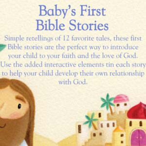 Baby's First Bible Stories Padded Board Book - Gift for Easter, Christmas, Communions, Newborns, Birthdays, Beginner Bible (Little Sunbeams)