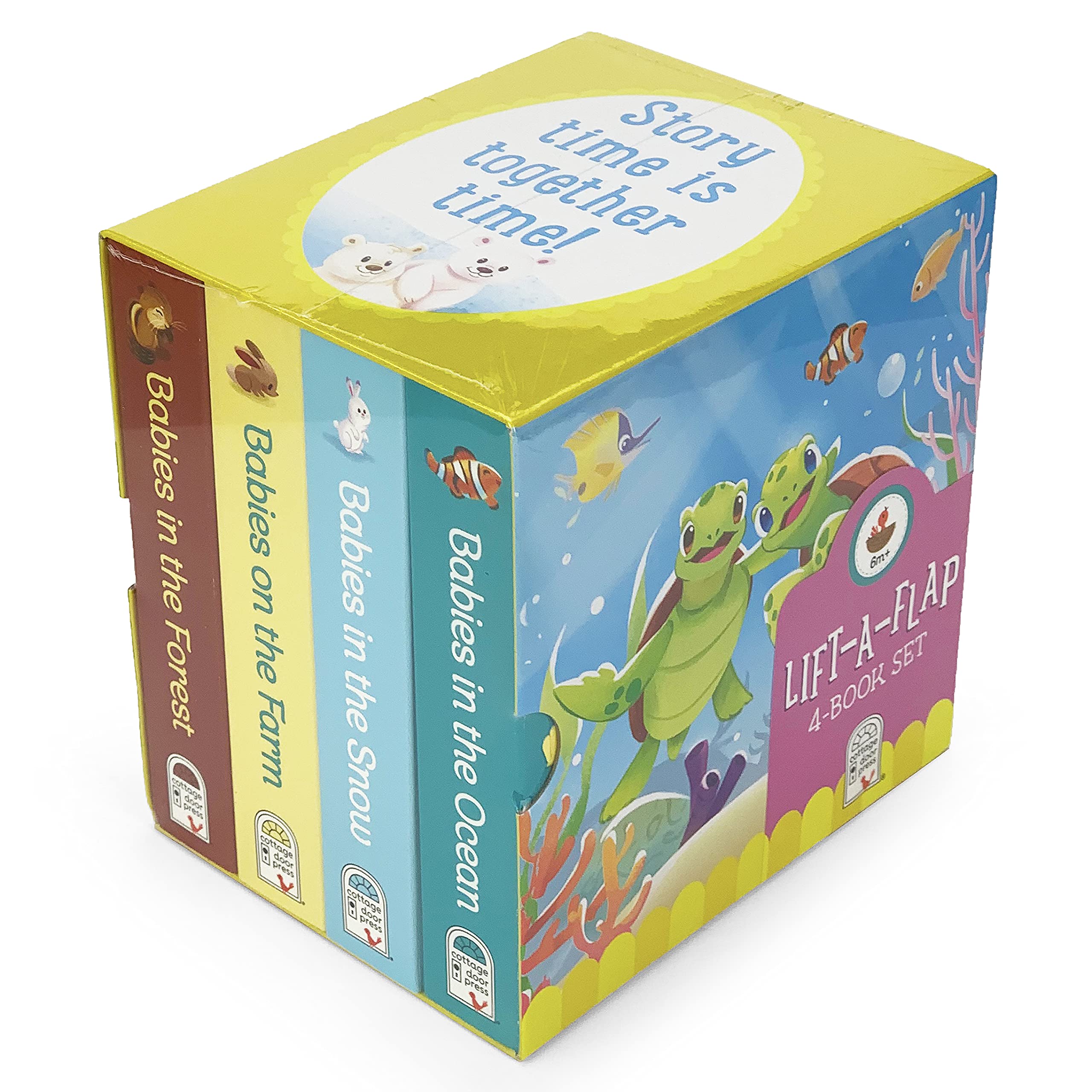 Animal Babies Lift-a-Flap Boxed Gift Set 4-Pack: Babies on the Farm, Babies in the Forest, Babies in the Snow, Babies in the Ocean (Chunky Lift a Flap)