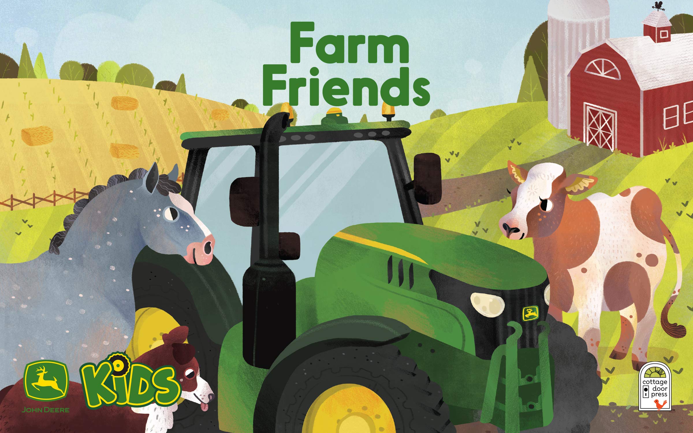 John Deere Kids Farm Friends Lift-a-Flap Board Book - Busy Tractor Helps Its Friends on the Farm