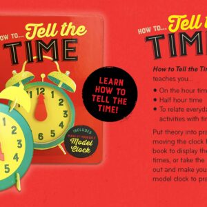 2-Pack How To... Board Books - How to Tie Your Shoes & How To Tell Time, Interactive Educational Bundled Set, Ages 3-9