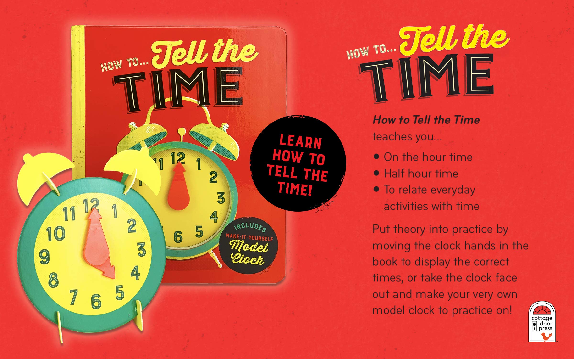 2-Pack How To... Board Books - How to Tie Your Shoes & How To Tell Time, Interactive Educational Bundled Set, Ages 3-9