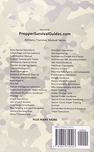 U. S. Army Escape and Evasion Manual: Official Updated FM 3-50.3 – 5 x 8 Pocket Format - 98 Pages (Prepper Survival Army)