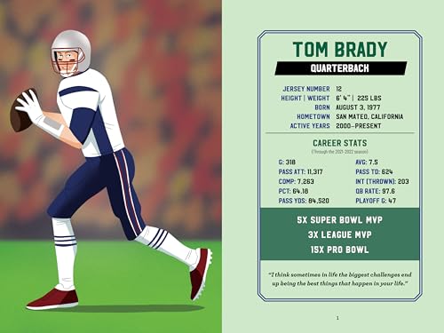 Football Biographies for Kids: The Greatest NFL Players from the 1960s to Today (Sports Biographies for Kids)