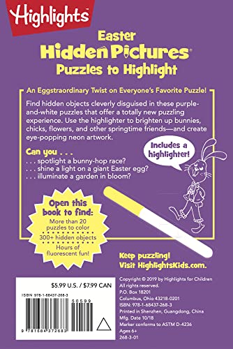 Easter Hidden Pictures Puzzles to Highlight: 300+ Hidden Bunnies, Chicks, Flowers, Easter Eggs and More, Easter Activity Book for Kids (Highlights Hidden Pictures Puzzles to Highlight Activity Books)