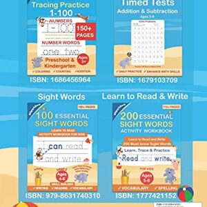 Trace Letters: Alphabet Handwriting Practice workbook for kids: Preschool writing Workbook with Sight words for Pre K, Kindergarten and Kids Ages 3-5. ABC print handwriting book