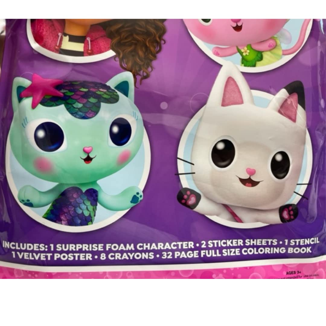 Gabby's Dollhouse Suprise Play Pack Grab & Go - Includes 1 Collectible Character - Coloring Book, Sticker Sheets, and More!