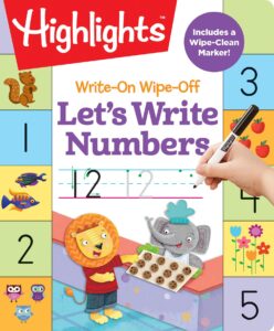 write-on wipe-off let's write numbers (highlights write-on wipe-off fun to learn activity books)