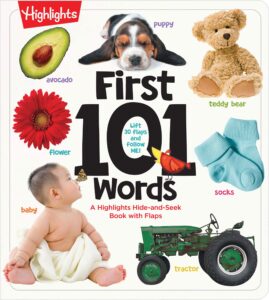 first 101 words: a hidden pictures lift-the-flap board book, learn animals, food, shapes, colors and numbers, interactive first words book for babies and toddlers (highlights first 101 words)