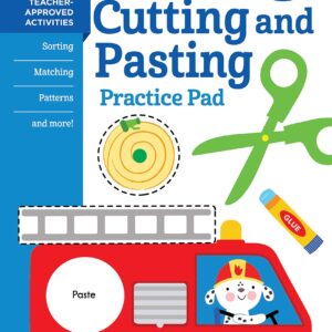 Preschool Cutting and Pasting: Scissor Skills Activity Book for Preschoolers to Practice Cutting Paper, Sort, Match, Find Patterns and More (Highlights Learn on the Go Practice Pads)