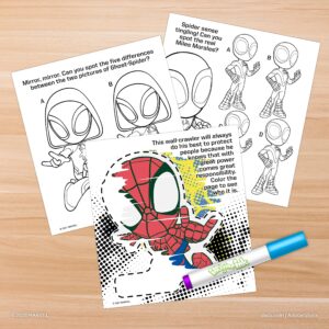 Marvel Spidey and His Amazing Friends 20 Page Imagine Ink Magic Pictures Coloring Book with 1 Mess Free Marker