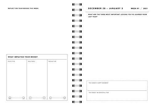 2021 Mood Tracker Planner: Understand Your Emotional Patterns; Create Healthier Mindsets; Unlock a Happier You! (Habit Tracker and Weekly Calendar)