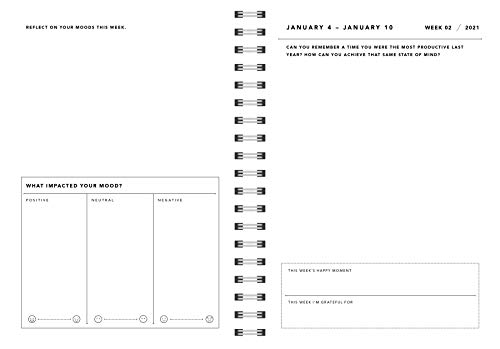 2021 Mood Tracker Planner: Understand Your Emotional Patterns; Create Healthier Mindsets; Unlock a Happier You! (Habit Tracker and Weekly Calendar)