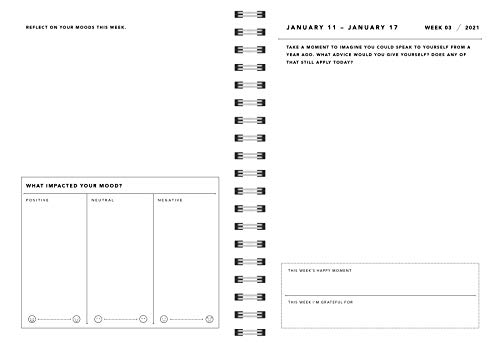 2021 Mood Tracker Planner: Understand Your Emotional Patterns; Create Healthier Mindsets; Unlock a Happier You! (Habit Tracker and Weekly Calendar)