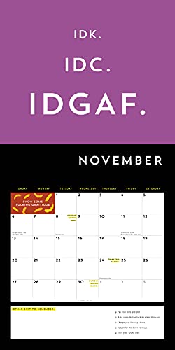 A F*cking 2022 Wall Calendar: Get Your Sh*t Together This Year - Includes Stickers! (Funny Monthly Calendar, White Elephant Gag Gift for Adults) (Calendars & Gifts to Swear By)