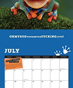 2023 Too F*cking Cute Animals Wall Calendar: A Year of D*mn Adorable Animals (Funny Monthly Calendar & White Elephant Gag Gift for Animal Lovers)