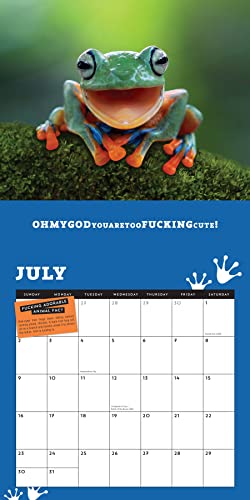 2023 Too F*cking Cute Animals Wall Calendar: A Year of D*mn Adorable Animals (Funny Monthly Calendar & White Elephant Gag Gift for Animal Lovers)