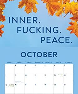 2023 Chill the F*ck Out Wall Calendar: Find Calm and Get a Fresh F*cking Start This Year (Funny 12-Month Calendar, White Elephant Gag Gift for Adults)