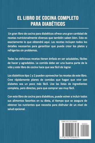 LIBRO DE COCINA COMPLETO PARA DIABÉTICOS En Español / Diabetic Cookbook in Spanish (Spanish Edition)